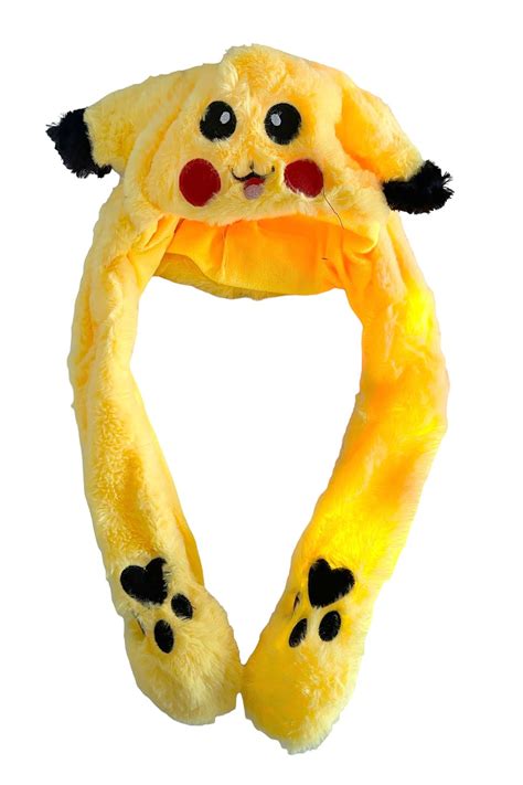 Udatoys Pikaçu Taç Pelüş Led Işıklı Pikachu Şapka Hareketli Kulaklı