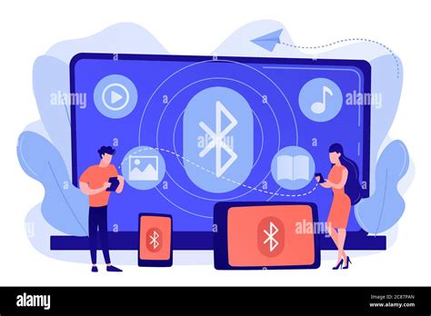 Bluetooth Connection Concept Vector Illustration Stock Vector Image Art Alamy
