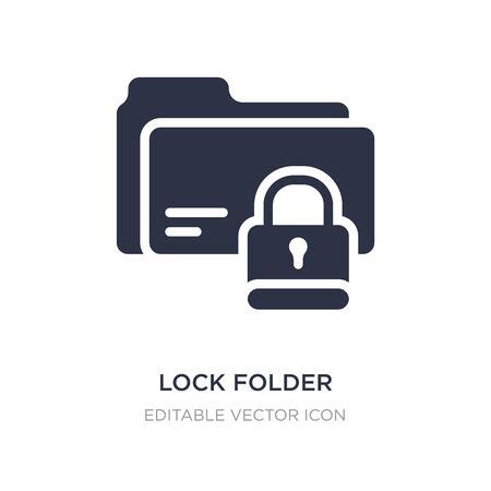 Vector Of Lock Folder Icon On White ID Royalty Free Image Stocklib