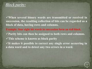 Error Detection And Correction Codes PPT
