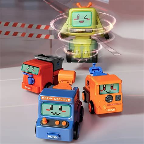 이너셜 변형 공학 자동차 로봇 충돌 변형 창의적인 장난감 소형 자동차 독특한 장난감 장난감and게임 Temu
