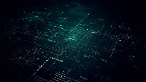 Premium Photo Technology Digital Cyberspace With Particles And Digital Data Network