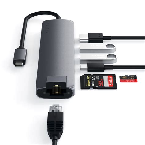 Usb C Slim Multi Port With Ethernet Adapter Satechi