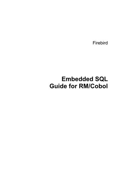 Pdf Embedded Sql Guide For Rmcobol · 4 Embedded Sql Guide For Rmcobol