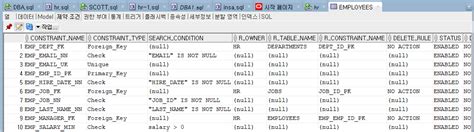 Oracle 제약 조건 조회