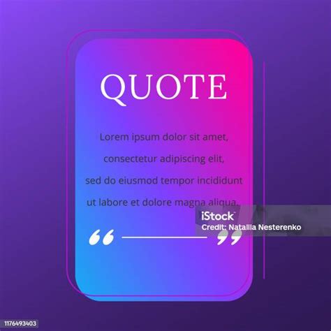 빈 프레임 벡터 템플릿을 인용합니다 파란색과 분홍색 그라데이션 음성 거품입니다 인용 인용 텍스트 상자 디자인 메시지 주석 메모에