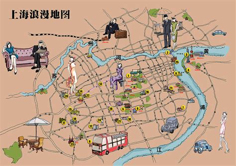 手绘上海地图wandaaaaaaa 站酷zcool