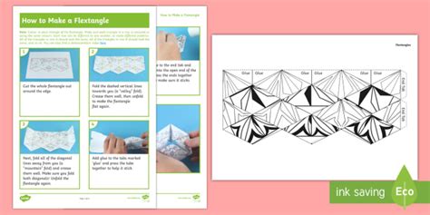 Patterned Flextangle Paper Craft Paper Craft Activity