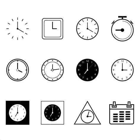 Premium Vector Time And Clock Line Icons Vector Linear Icon Set
