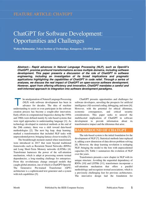 Pdf Chatgpt For Software Development Opportunities And Challenges