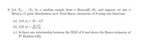 Let X X Be A Random Sample From A Bernoulli Chegg