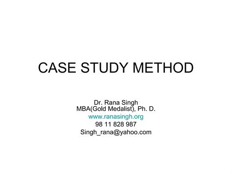 Case Study Method PPT
