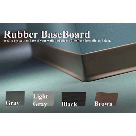 Unica Rubber Baseboard 4 Width X 6meters X15mm Need Adhesive To Apply