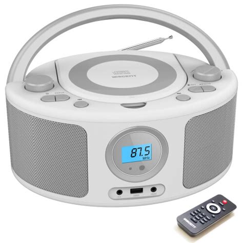 Wiscent Cd Radio Portable Cd Player Boombox With Bluetoothfm Radiocd