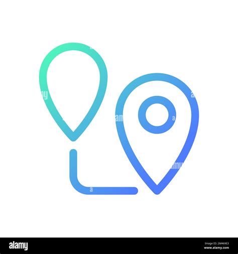 Planning Route Pixel Perfect Gradient Linear Ui Icon Stock Vector Image