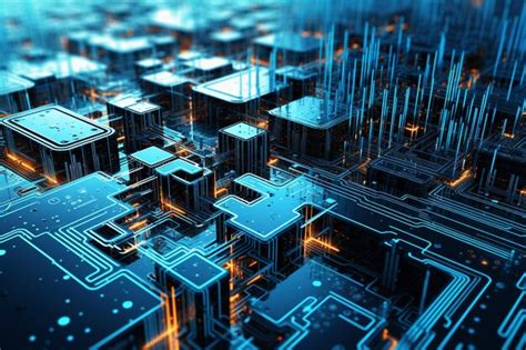 Premium Ai Image Quantum Computing Concept Abstract Glowing