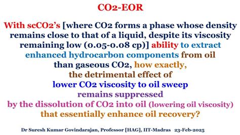 Co2 Eor With Scco2s [where Co2 Forms A Phase Whose Density Remains