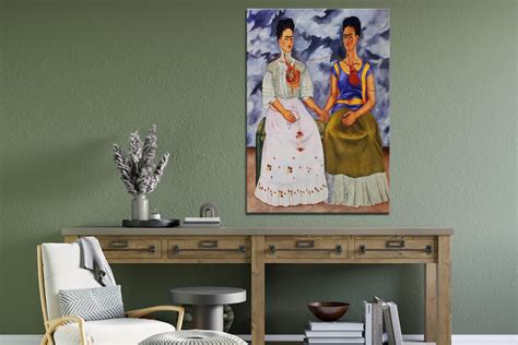 Frida Kahlo Two Fridas Canvas Art Famous Portrait Wall Decor Mexican