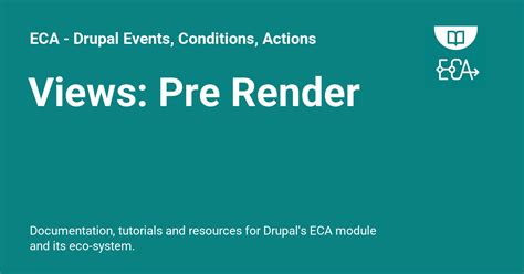 Views Pre Render Eca Drupal Events Conditions Actions