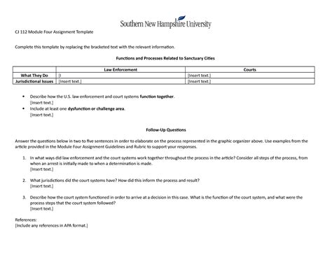 Cj 112 Module Four Assignment Template Cj 112 Module Four Assignment Template Complete This