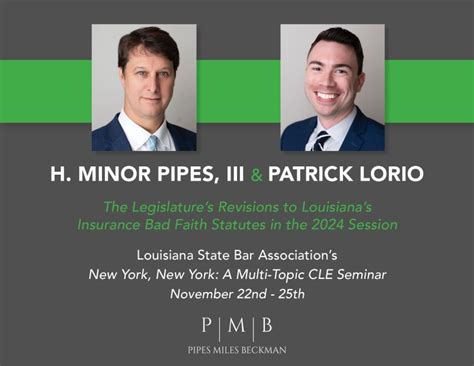Pipes Miles Beckman Llc On Linkedin Minor Pipes And Patrick Lorio Will Participate In The