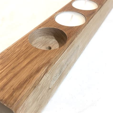 Tea Light Holder Reclaimed Solid Wood Furniture Etsy Uk