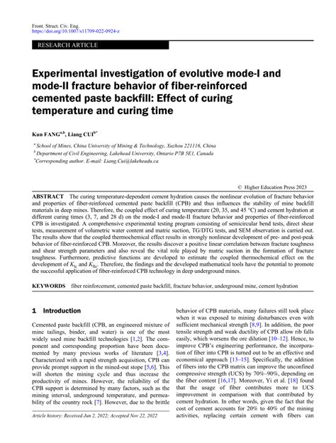 Pdf Experimental Investigation Of Evolutive Mode I And Mode Ii Fracture Behavior Of Fiber