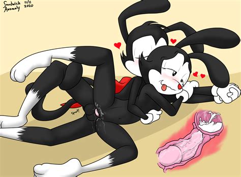 Rule 34 Animaniacs Anthro Black Body Black Fur Blush Bodily Fluids