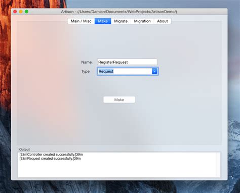 Github Gitter Badgerartison Gui For Artisan Command Line Tool And