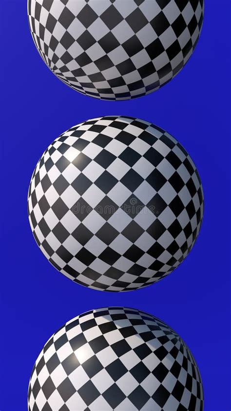 Black And White Spheres Blue Background Stock Illustration Illustration Of Design White