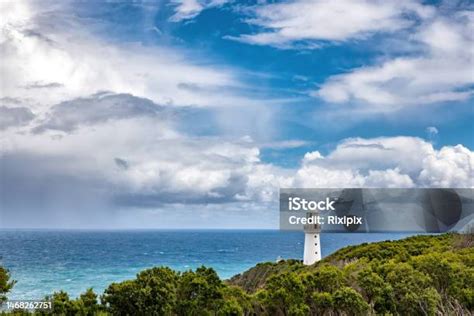 케이프 오트웨이 등대와 국립공원이 있는 바다 풍경 그레이트 오션 로드 호주 이것은 빅토리아 주에서 가장 오래된 등대입니다 빅토리아 주에 대한 스톡 사진 및 기타 이미지