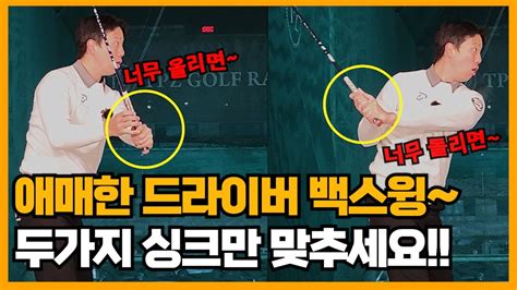 골프레슨 정확한 백스윙의 기준 백스윙은 이 영상 하나로 종결하겠습니다 Youtube