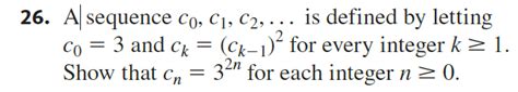 solved 6 a sequence c0 c1 c2 … is defined by letting c0 3