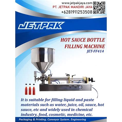 Jual Hot Souce Bottle Filling Machine Oleh Pt Jetpak Mandiri Jaya