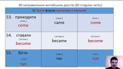 Легко 80 неправильних англійських дієслів з українським перекладом Youtube