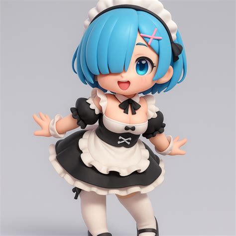 👾 Rem 3d Figure Of Rezero Stl Model For Fdm Or Resin Printing Maid Or Battle Version・ Stl