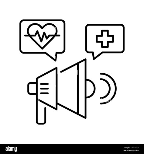 medical information campaign line icon vector isolated element