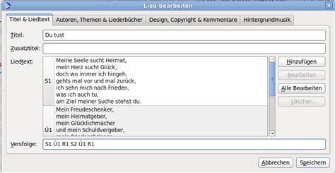 OpenLP Wiki Programmoberflaeche