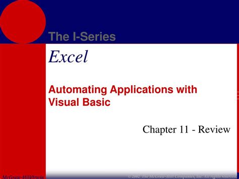 Ppt Automating Applications With Visual Basic Powerpoint Presentation