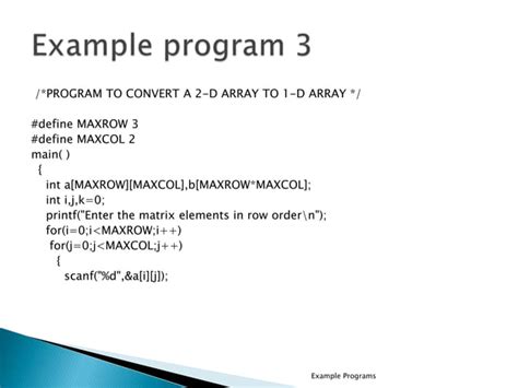 Arrays 1d And 2d And Multi Dimensional Pptx Programming Languages