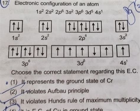[answered] 17 Electronic Configuration Of An Atom 1s 2s 2p6 3s 3p6 3d5 Kunduz