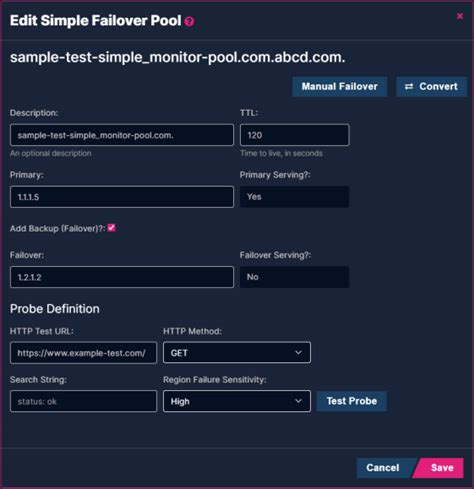 simple monitor failover pool