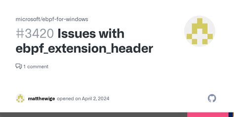 Issues With Ebpf Extension Header Issue 3420 Microsoft Ebpf For