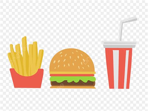 만화 일러스트 버거 세트 Png 만화 버거 세트 버거 감자튀김 Png 일러스트 및 Psd 이미지 무료 다운로드 Pngtree