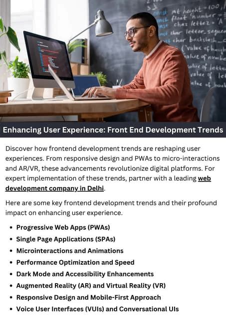 Enhancing User Experience Front End Development Trends Pdf