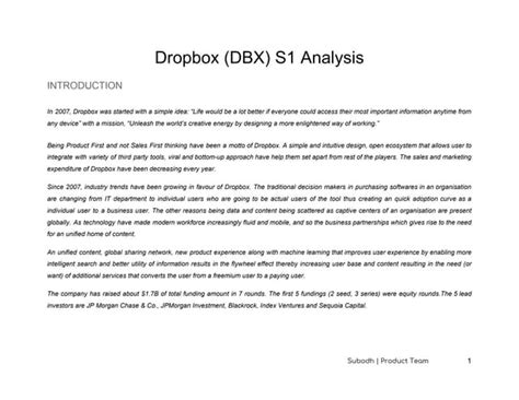 Dropbox S1 Analysis Pdf