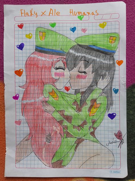Beso Apacionado Ale X Flaky Humanas By Mariaflaky382 On Deviantart