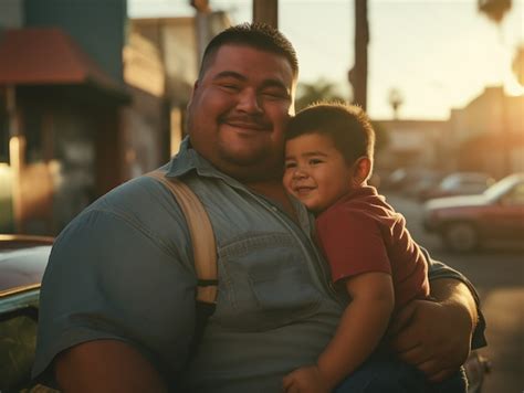 Joli Portrait De Père Et De Fils Pour La Fête Du Père Image Générée à Base Dia