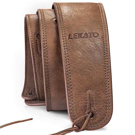 Leather Bass Guitar Strap With Thick Foam