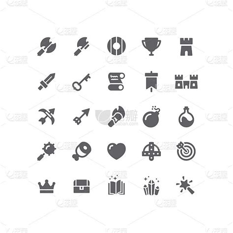 平面幻想rpg图标素材 花瓣网